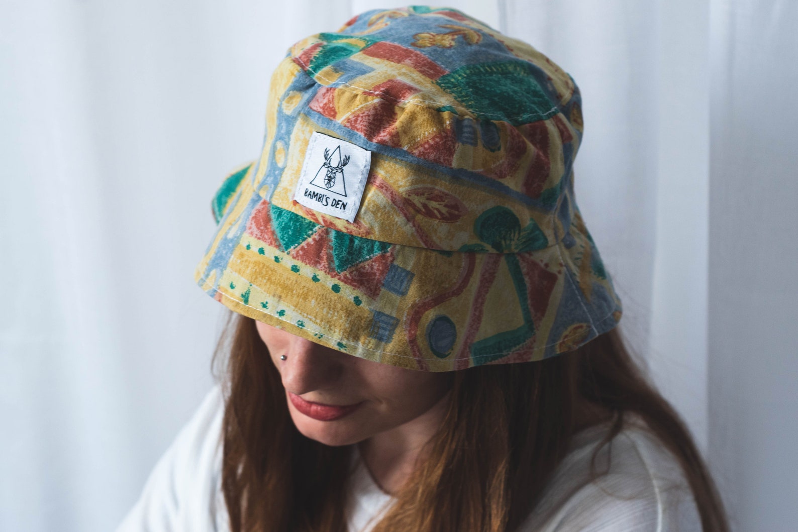 Handmade Vintage Floral Bucket Hat, Vintage Bucket Hat, Vintage Print ...