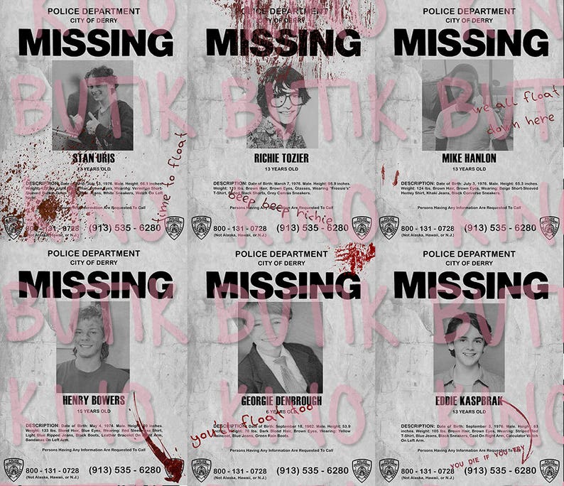IT Movie Missing Poster (one per Purchase) - Etsy