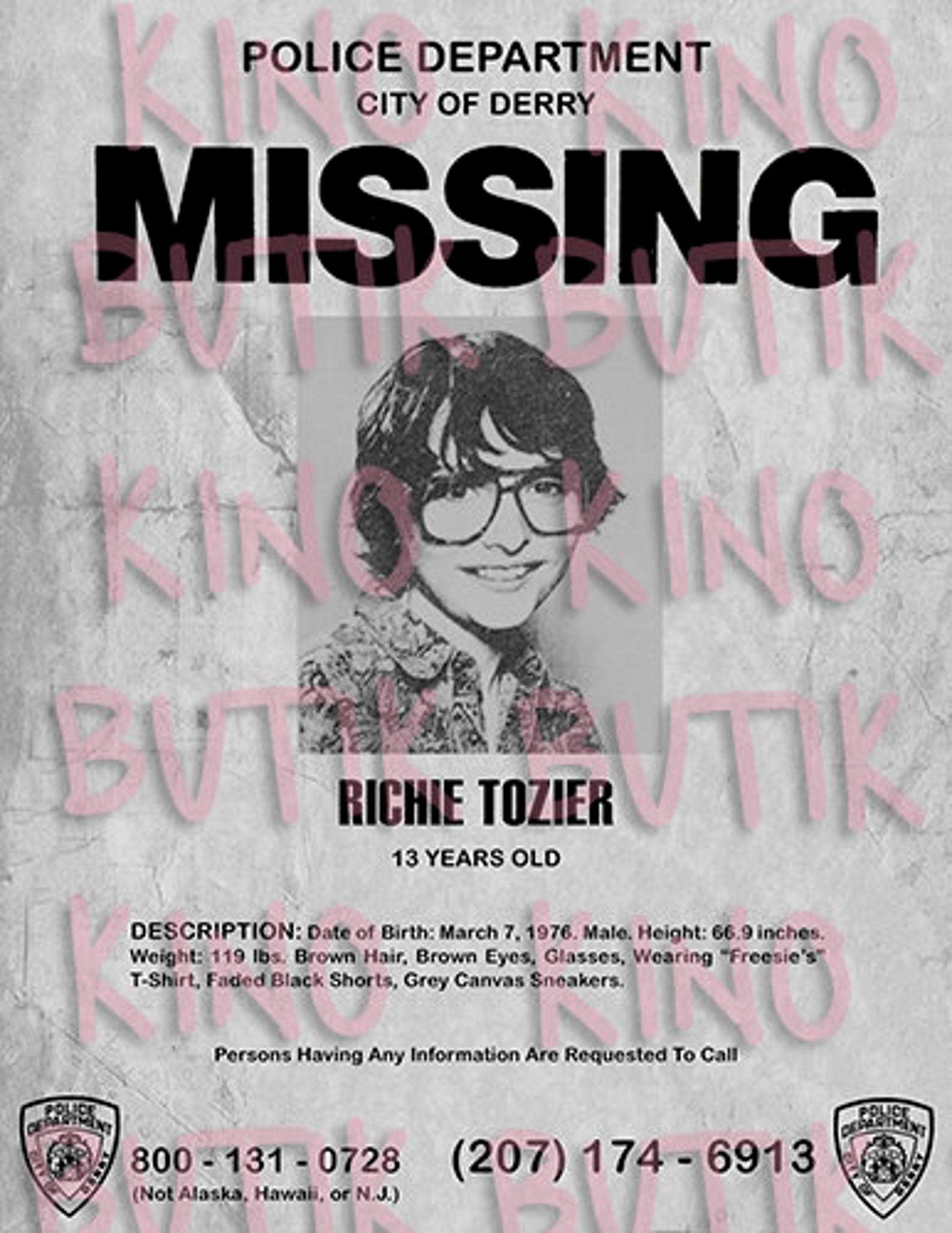 Personalized IT Movie Missing Poster (not a Template) - Etsy