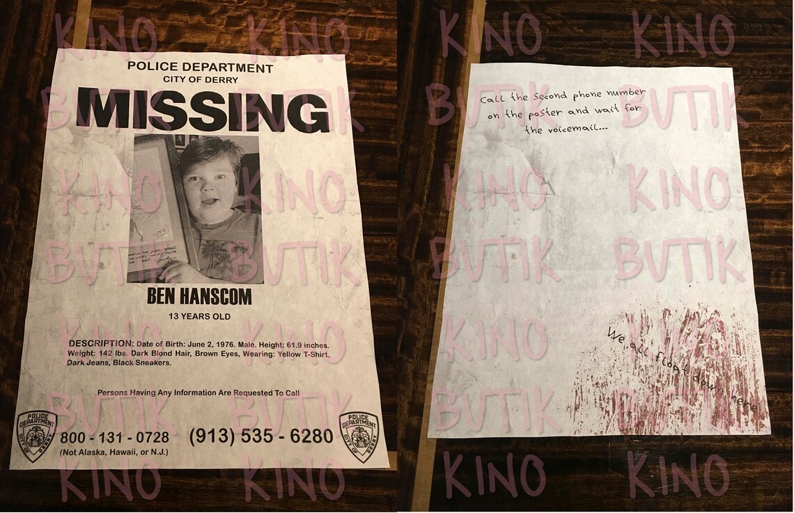 IT Movie Missing Poster (one per Purchase) - Etsy