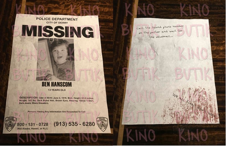 IT Movie Missing Poster (one per Purchase) - Etsy