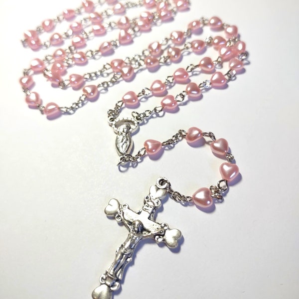 Pink Rosary - Etsy