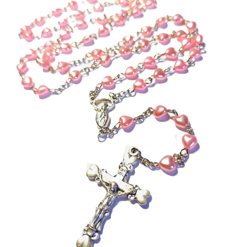 Pink Rosary - Etsy