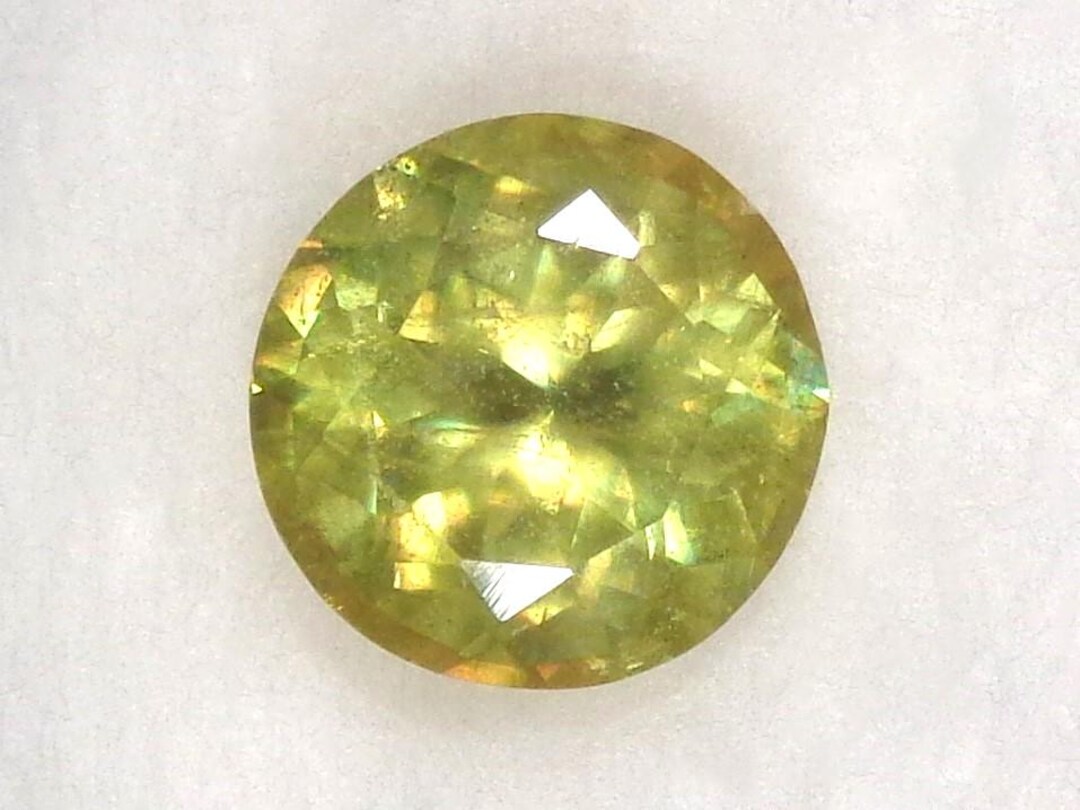 Yellow Sphene Gemstone 2.62ct Natural Round Cut Loose Stone Faceted - Etsy