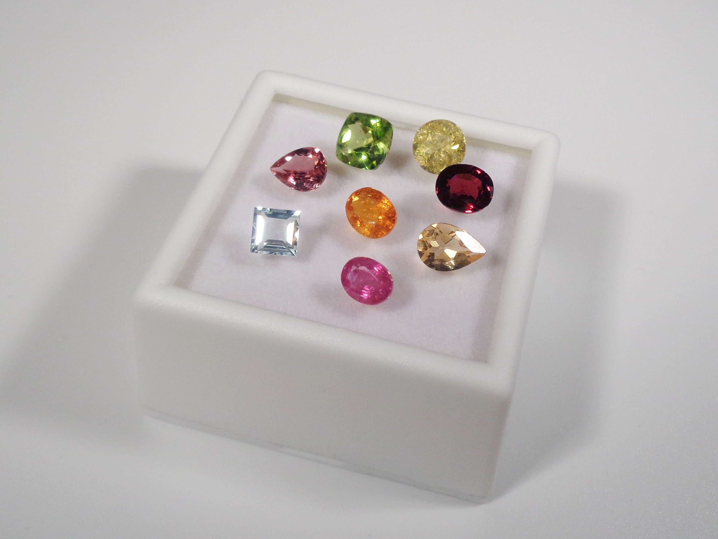 Assorted Natural Gemstone Set 5 Carats, 7 or 8 Stones Faceted Random ...