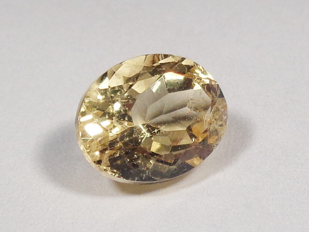 Golden Beryl Loose Stone 2.09ct Oval Cut Natural Heliodor Loose Stone ...