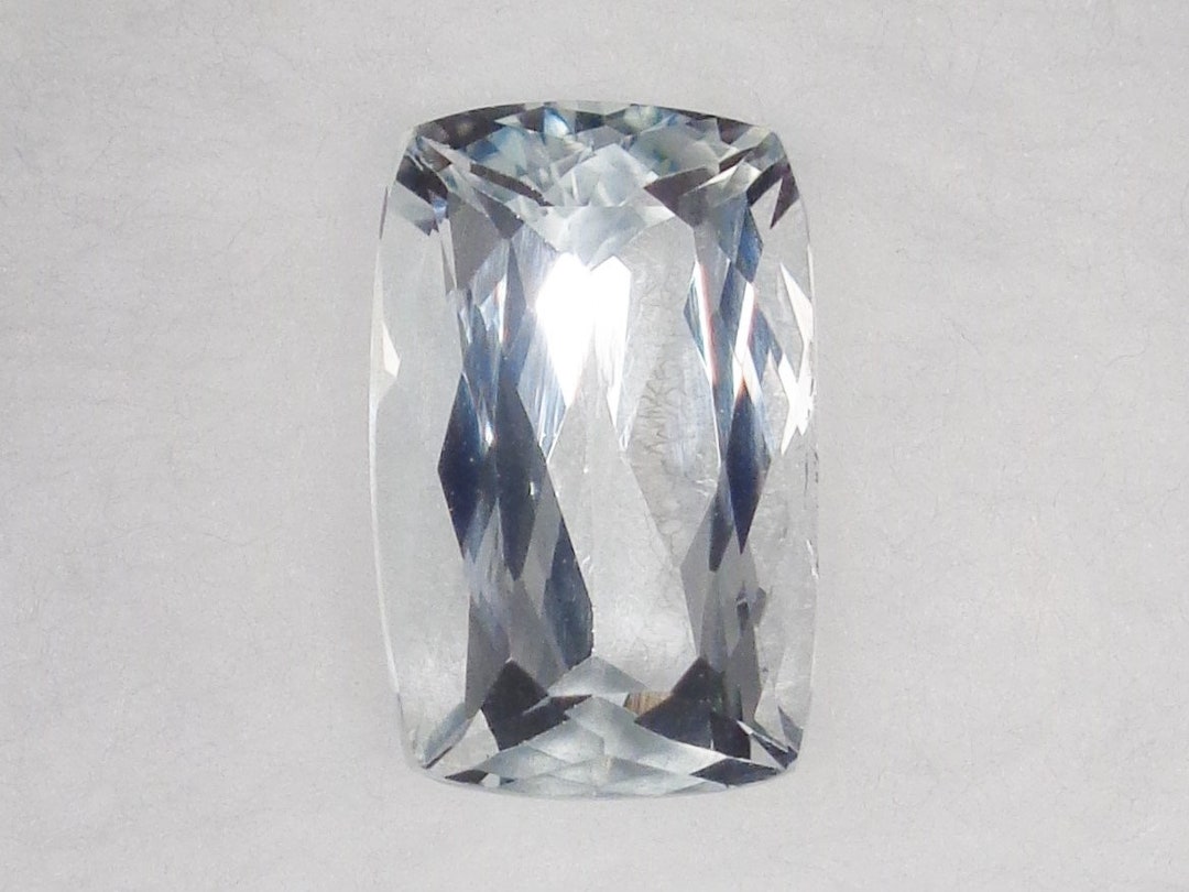 Very Pale Blue Topaz 2.90ct Untreated Natural Loose Stone Cushion Cut ...