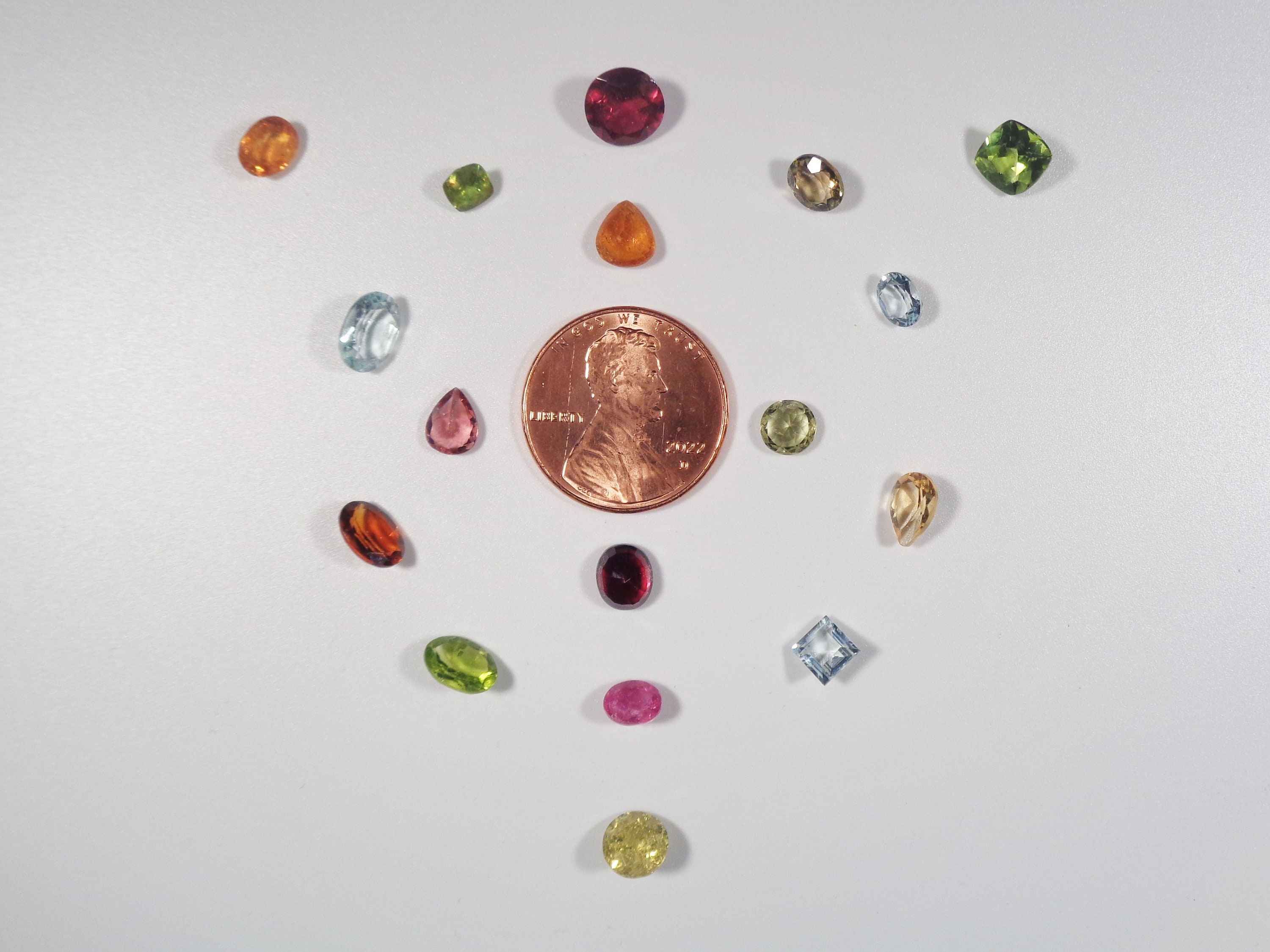 Assorted Natural Gemstone Set 5 Carats, 7 or 8 Stones Faceted Random ...