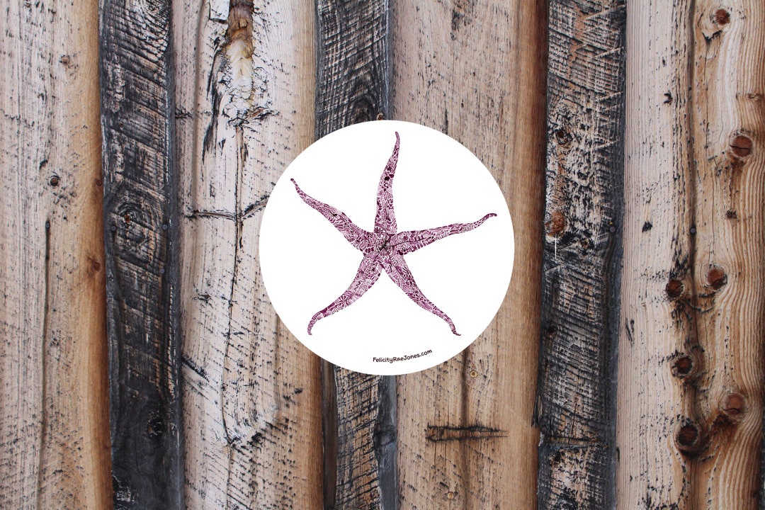 Starfish of Sand - High Grade Weatherproof Sticker - Doodle Art ...