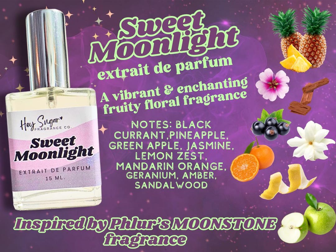 Sweet Moonlight Perfume- Inspired by Phlur Moonstone Fragrance, Fruity ...