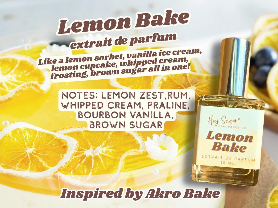 Lemon Bake Perfume - Lemon Gourmand, Citrus Perfume, Bakery Perfume ...