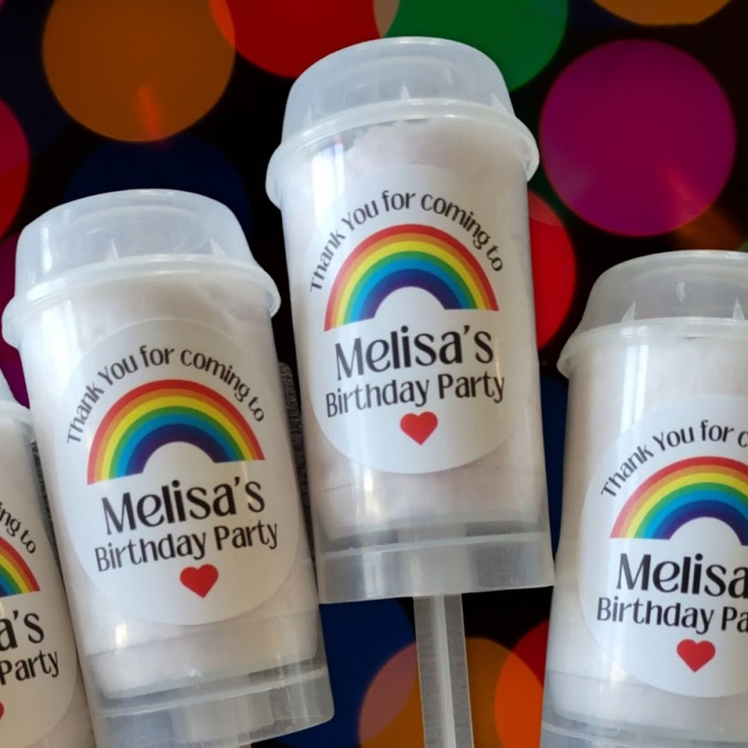 15 Cotton Candy Party Favors, Custom Push Pop Treats, Custom Cake Pops ...