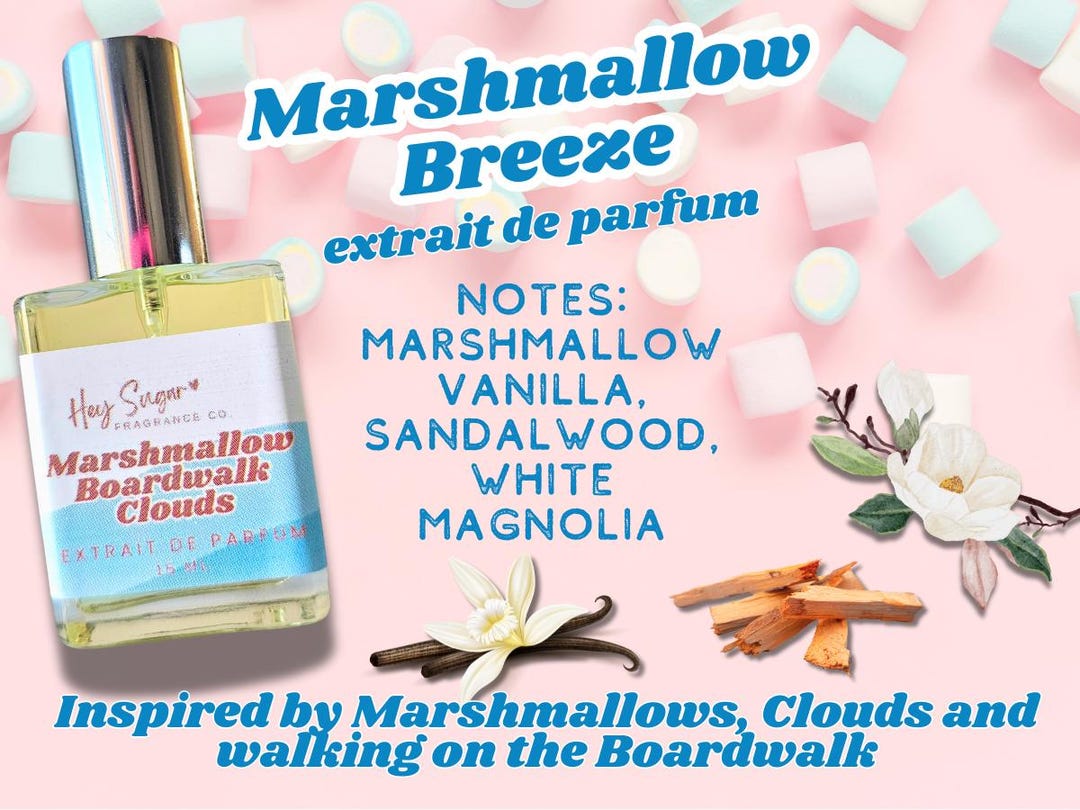 Boardwalk Marshmallow Clouds Perfume - Marshmallow, Magnolia & Vanilla, Clean Girl Perfume, Gift ...