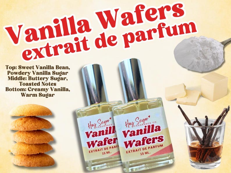 Vanilla Wafer Perfume - Gourmand Bakery Scent, Vanilla Cookie Fragrance ...