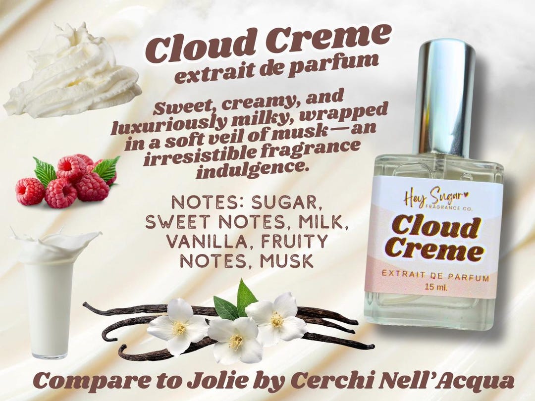 Cloud Creme Perfume- Cozy Creamy Sweet Musk, Skin Scent, Gourmand Clean ...