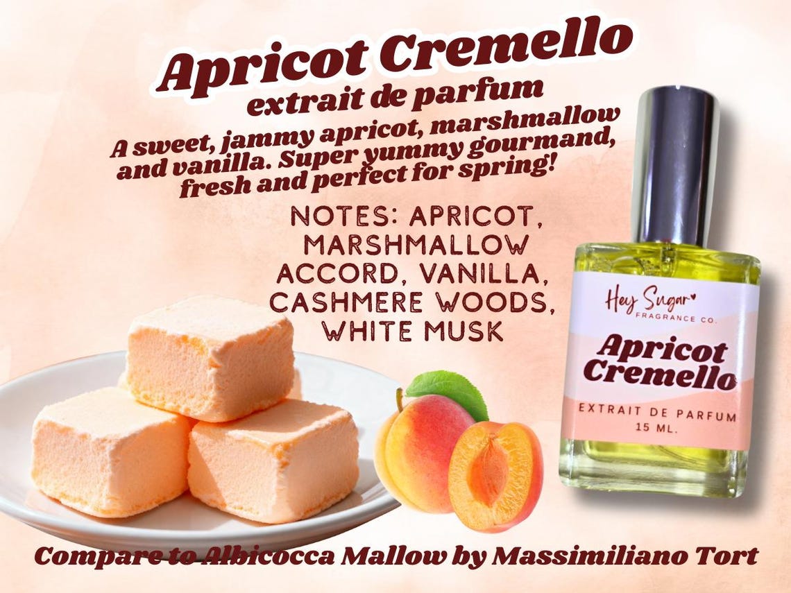 Apricot Cremello Perfume - Apricot Marshmallow Gourmand, Sweet Creamy ...