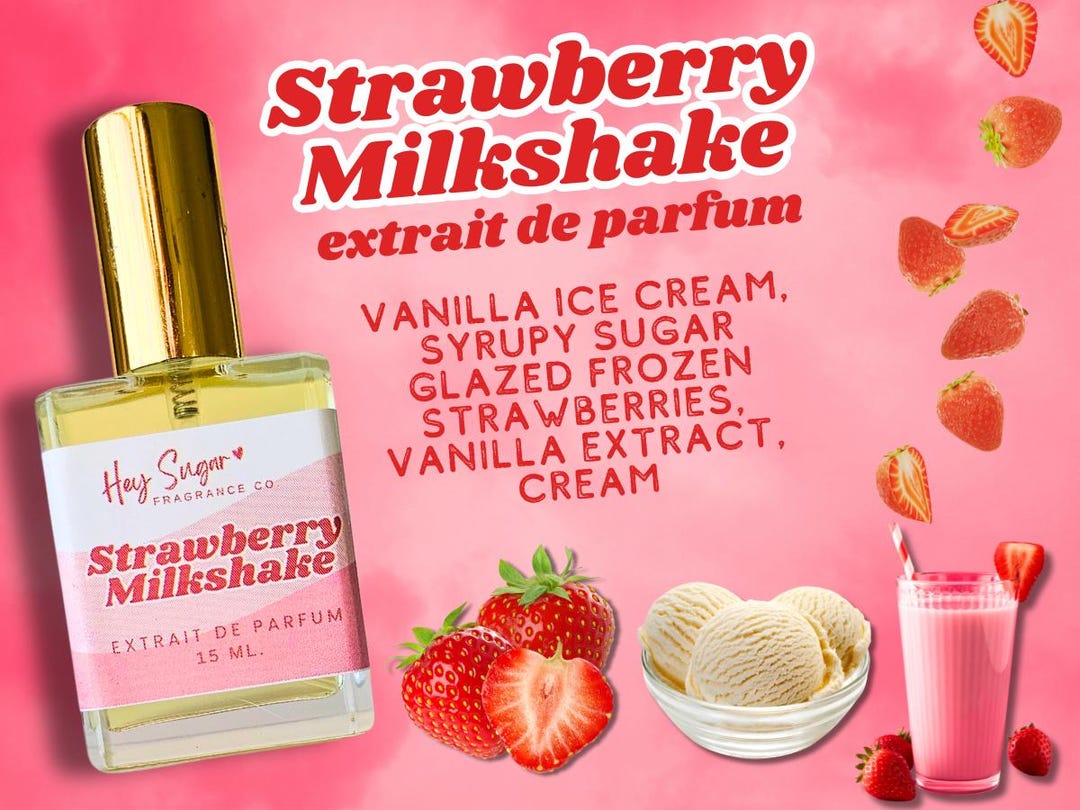 Strawberry Milkshake Perfume - Fruity and Creamy Gourmand Fragrance ...