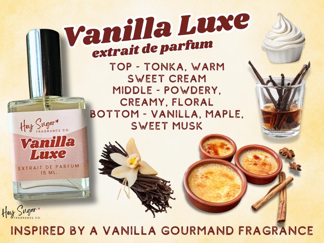 Vanilla Luxe Perfume - Inspired by a Vanilla Gourmand Perfume, Vanilla ...