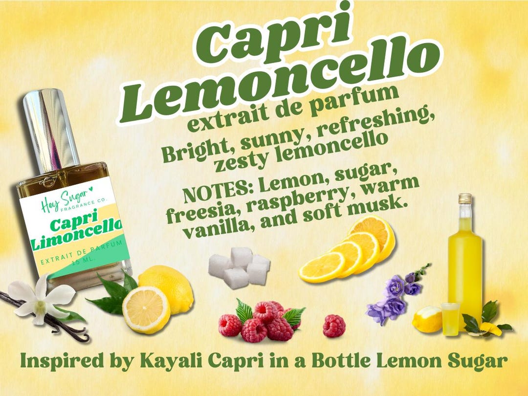 Capri Limoncello Perfume - Inspired by a Lemony, Sugary Perfume ...