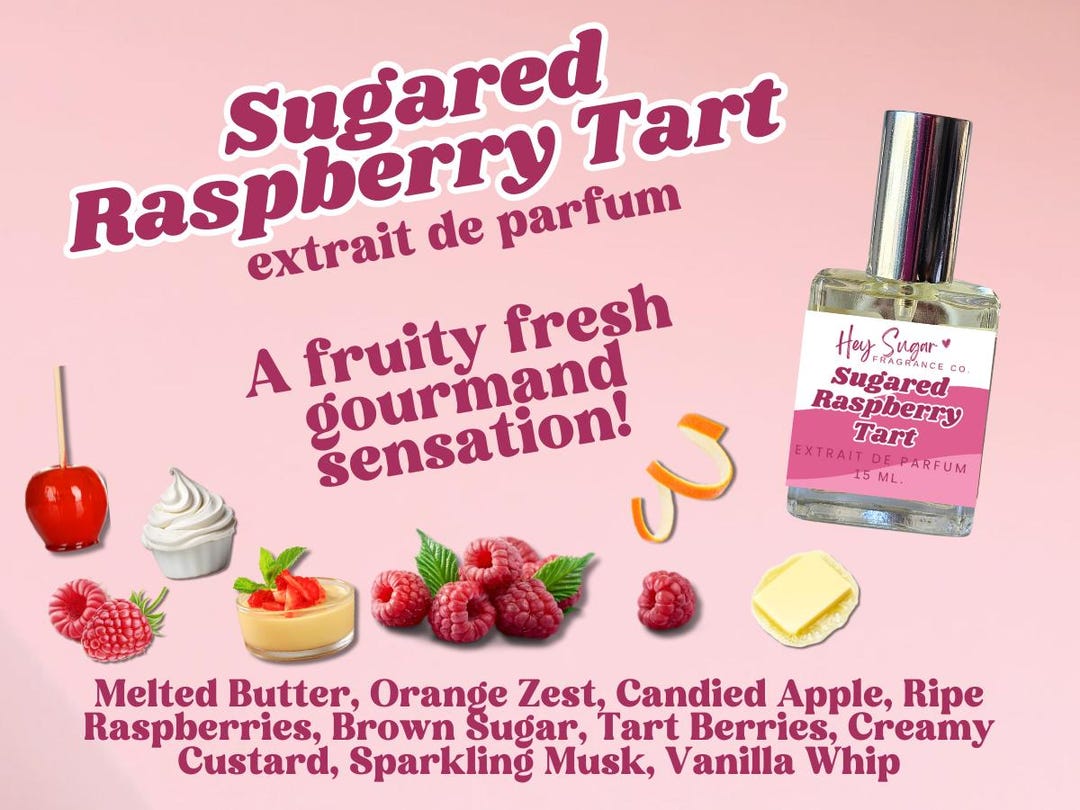 Sugared Raspberry Tart Perfume - Gourmand Berry Perfume - Fruity Fresh ...