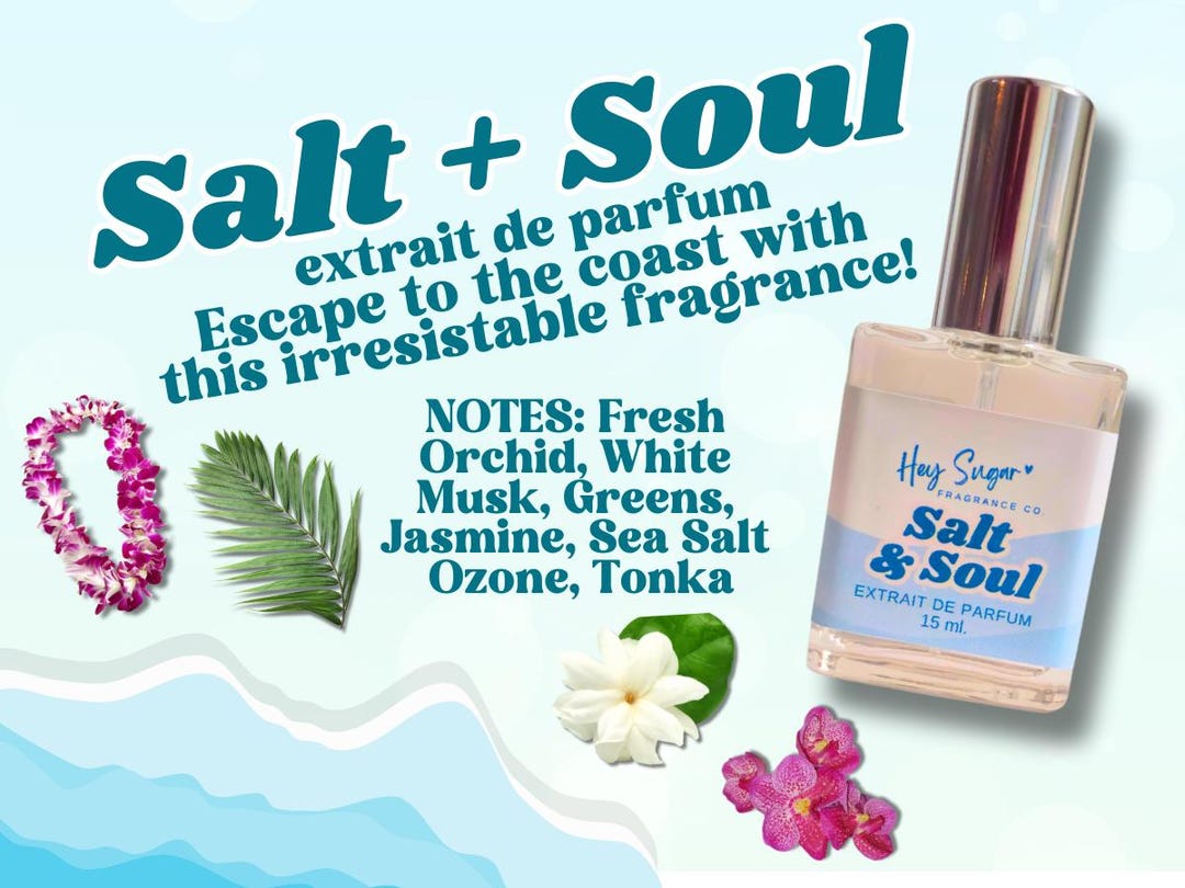 Salt + Soul Perfume - Fresh and Clean Fragrance, Tropical Beachy Scent ...