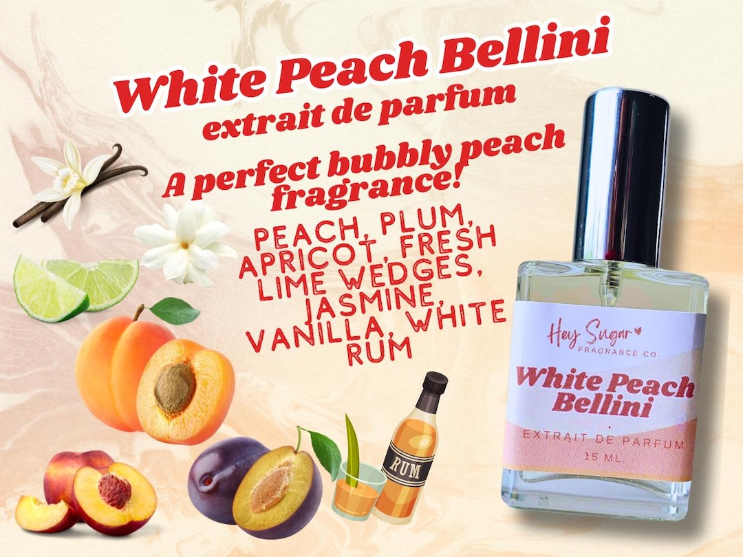 White Peach Bellini Perfume - Peach Gourmand, Fruity Perfume, Summer ...