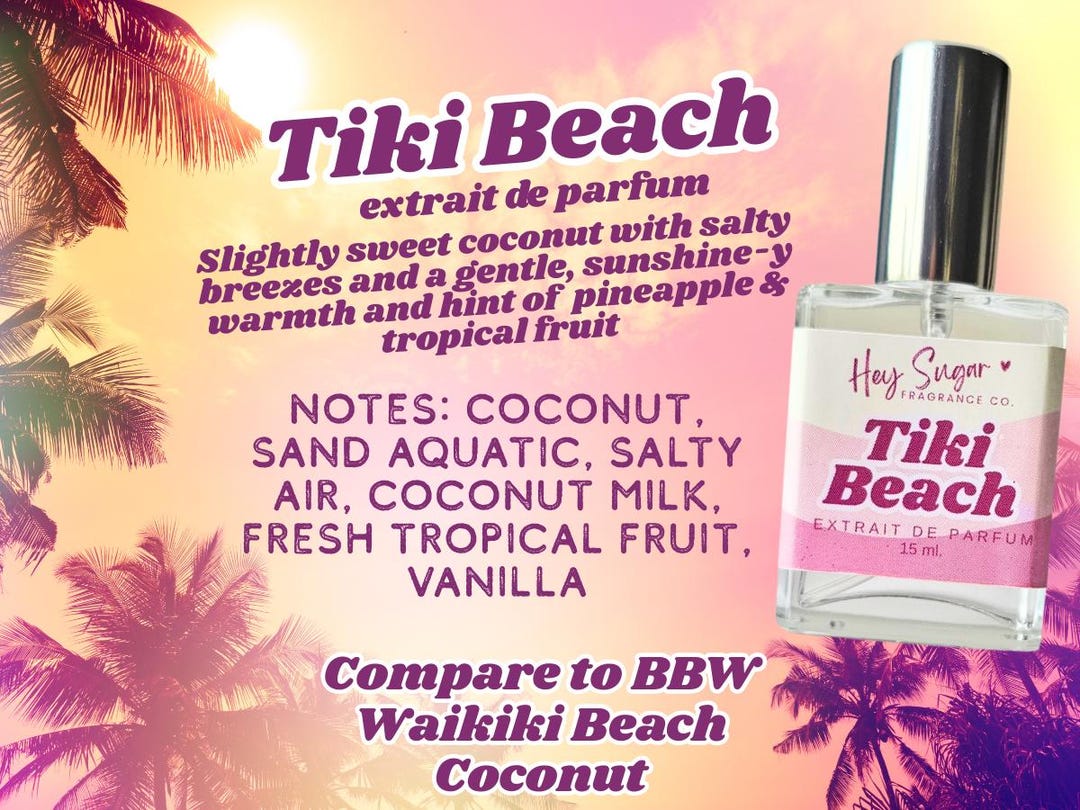 Tiki Beach Perfume - Fruity Aquatic Coconut Fragrance, Compare to ...