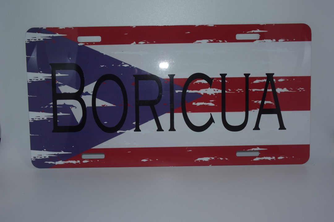 Customizable Puerto Rico Flag License Plate - Etsy