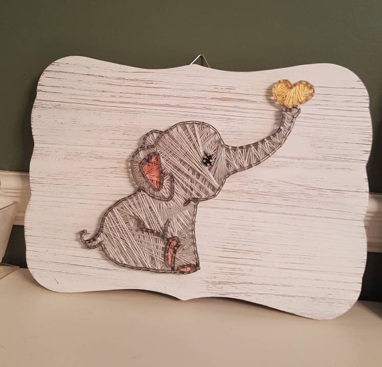DYI Baby Elephant String Art Kit - Etsy