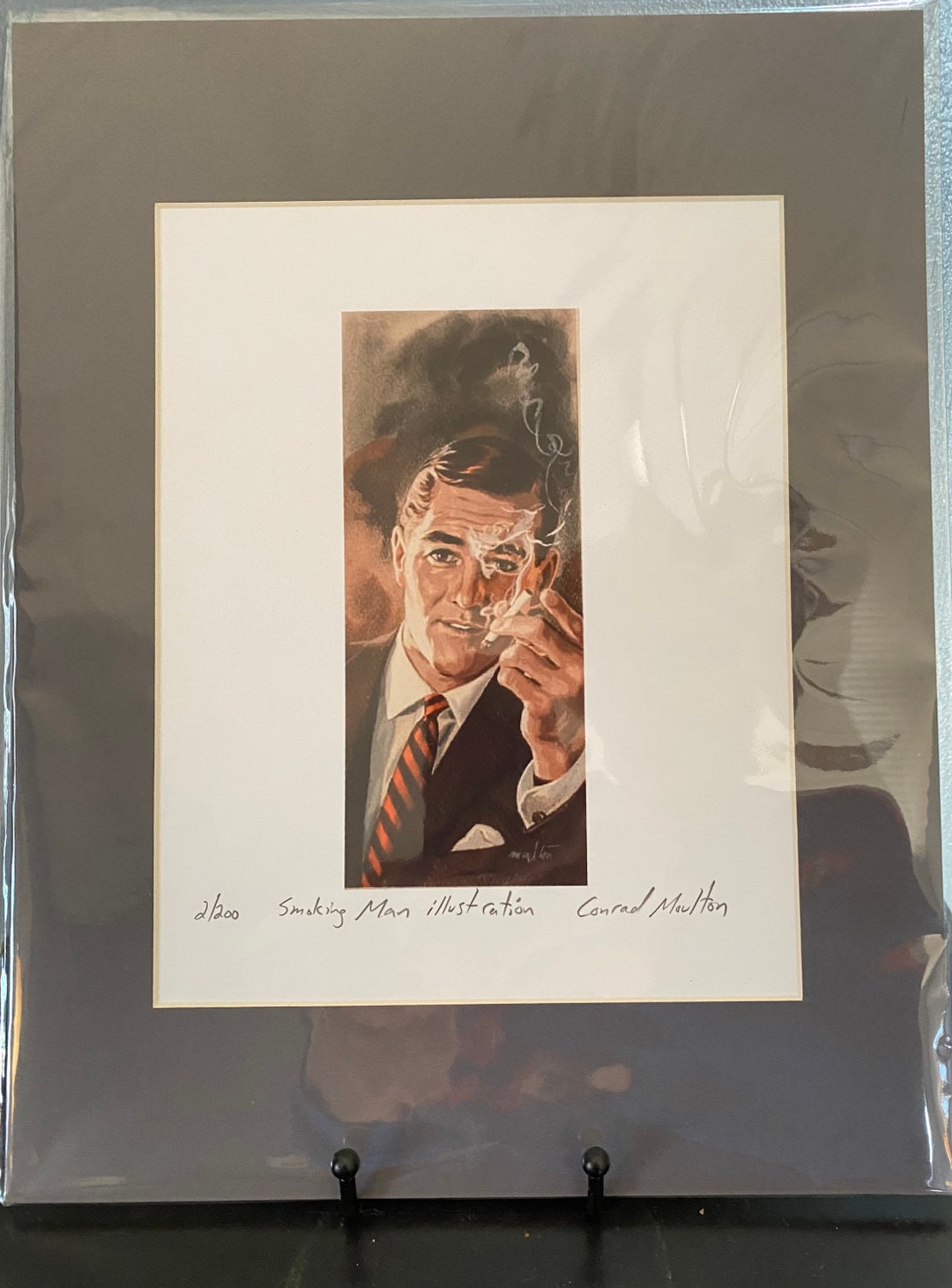 Smoking Man Conrad Moulton Advertising Illustration Glicee Print ...