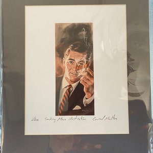 Smoking Man Conrad Moulton Advertising Illustration Glicee Print ...