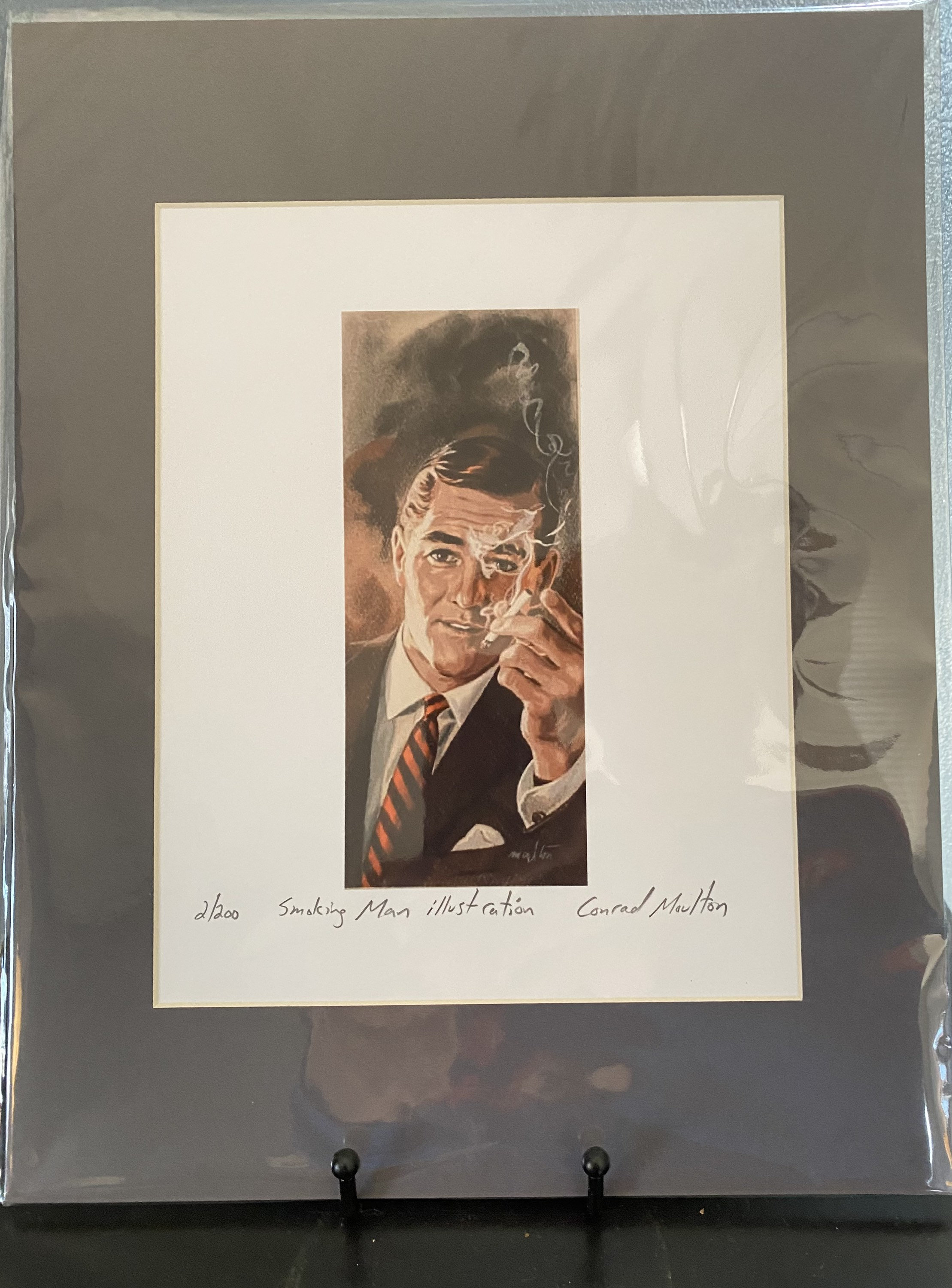 Smoking Man Conrad Moulton Advertising Illustration Glicee Print ...