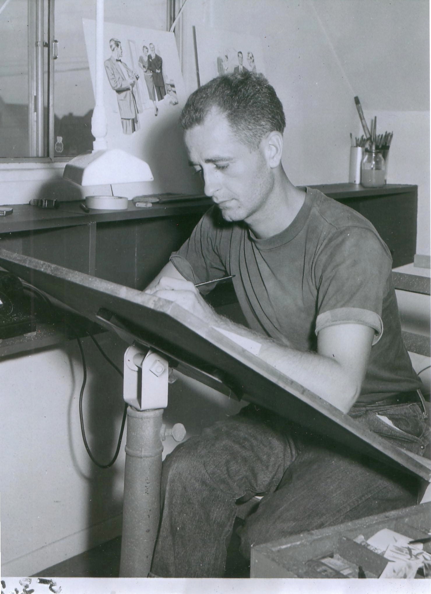 Smoking Man Conrad Moulton Advertising Illustration Glicee Print ...