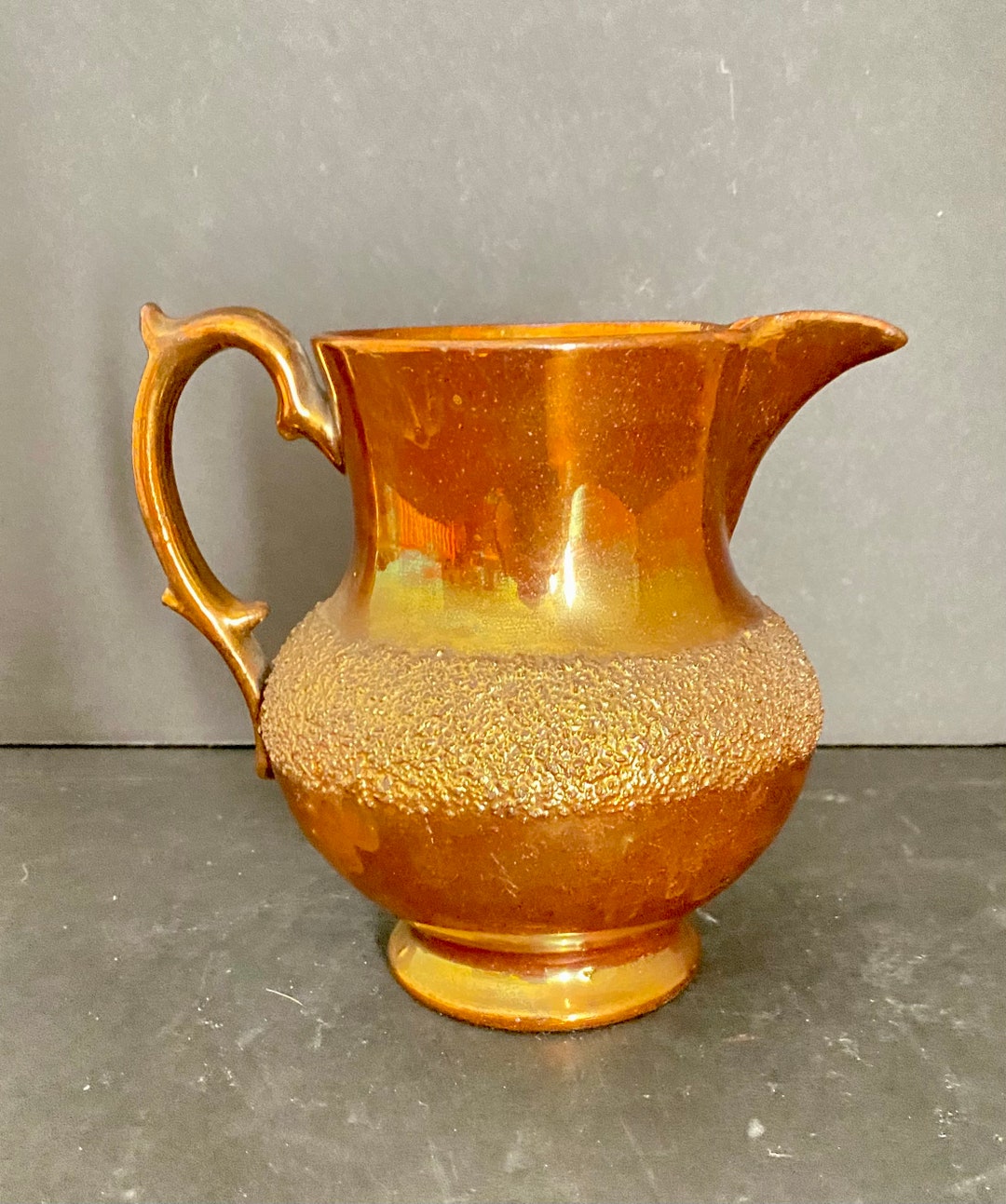 Antique Victorian Copper Luster Pitcher - Etsy