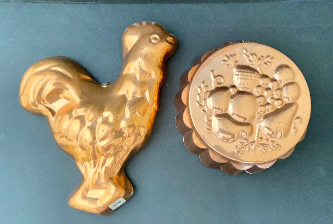 Vintage Copper Molds Rooster, Fruit Tray - Etsy