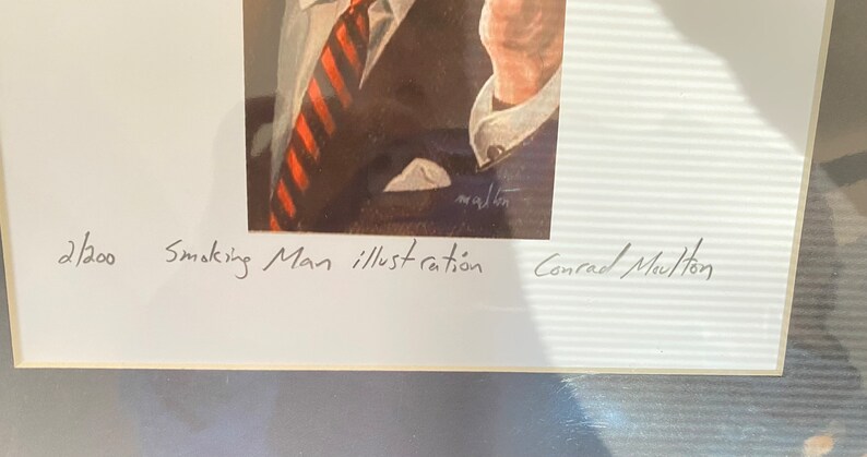 Smoking Man Conrad Moulton Advertising Illustration Glicee Print ...