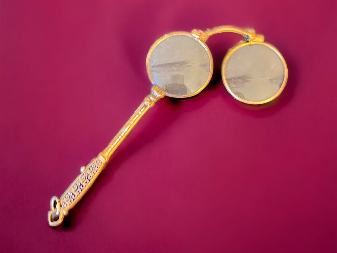 Antique Lorgnette in Gilt Metal Early 20th Century opera - Etsy