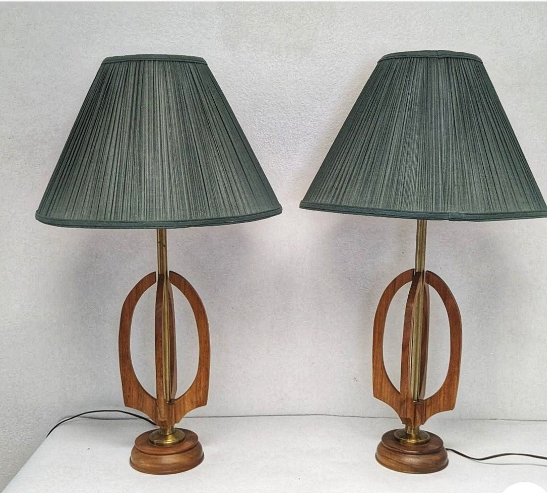 Vintage Danish Design Table Lamp Pair MCM Midcentury - Etsy