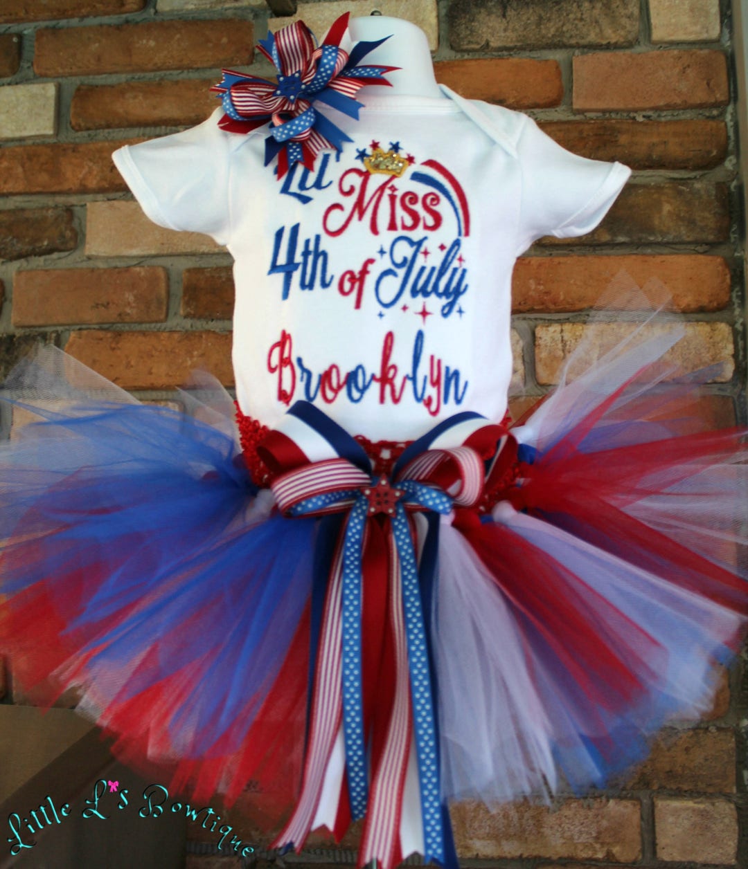 Fourth of July Tutu Outfit, Little Miss 4th of July, Patriotic Tutu Set ...