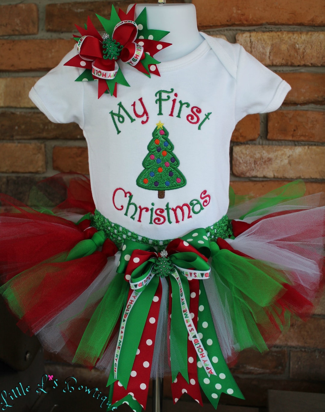 Babys 1st Christmas Outfit,babys First Christmas Outfit,baby Girls ...