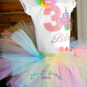 Cupcake Birthday Outfit,pastel Cupcake Birthday Shirt,rainbow Cupcake ...
