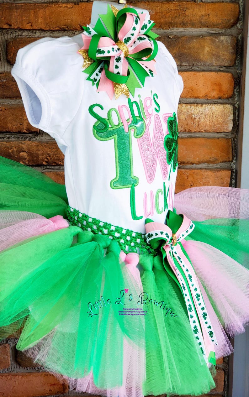 Shamrock Birthday Outfit, Two Lucky Outfit, St. Patrick’s Day Outfit ...