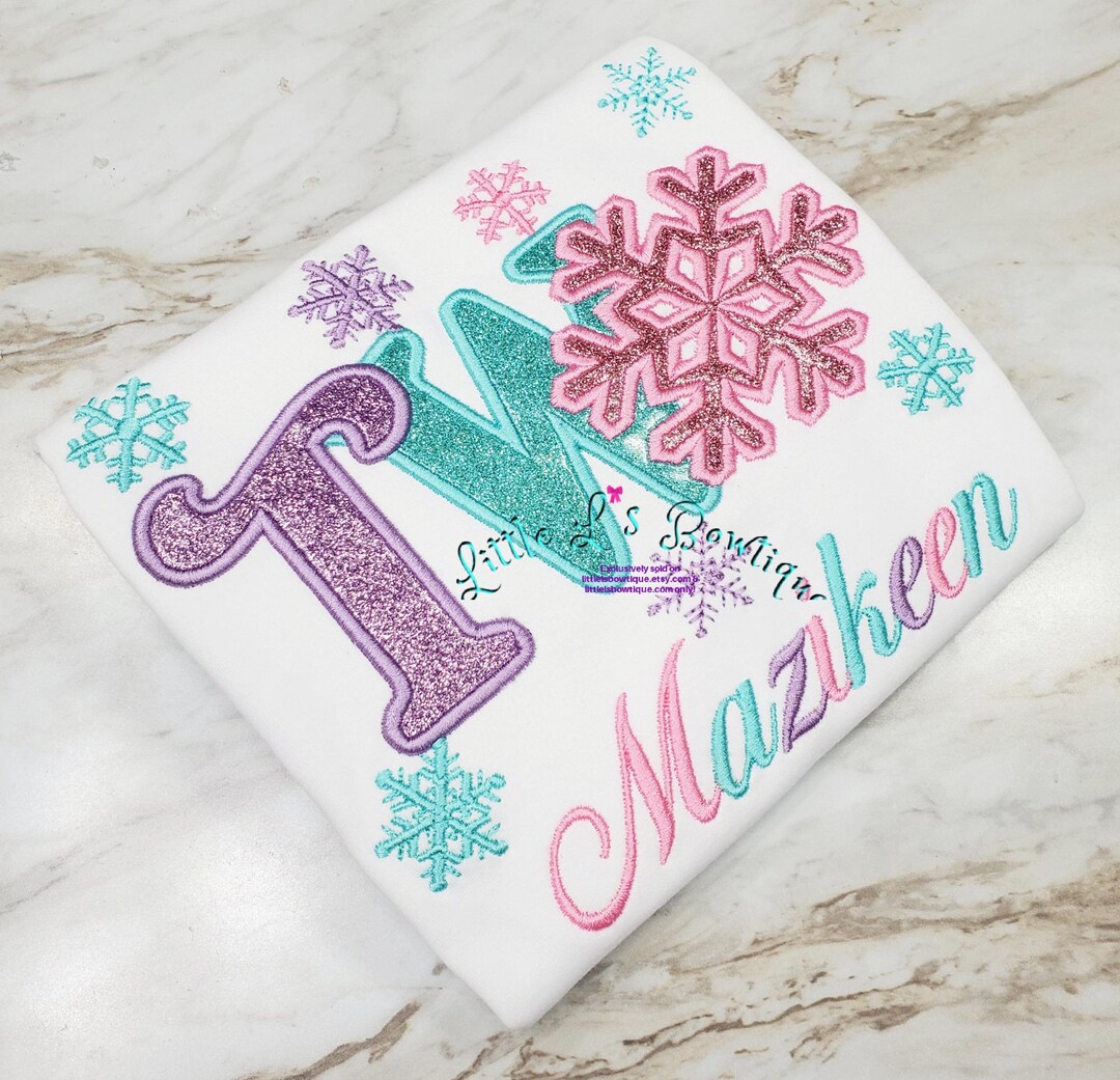 Snowflake Birthday Shirt, Snowflake Shirt, Girls Wonderland Shirt ...
