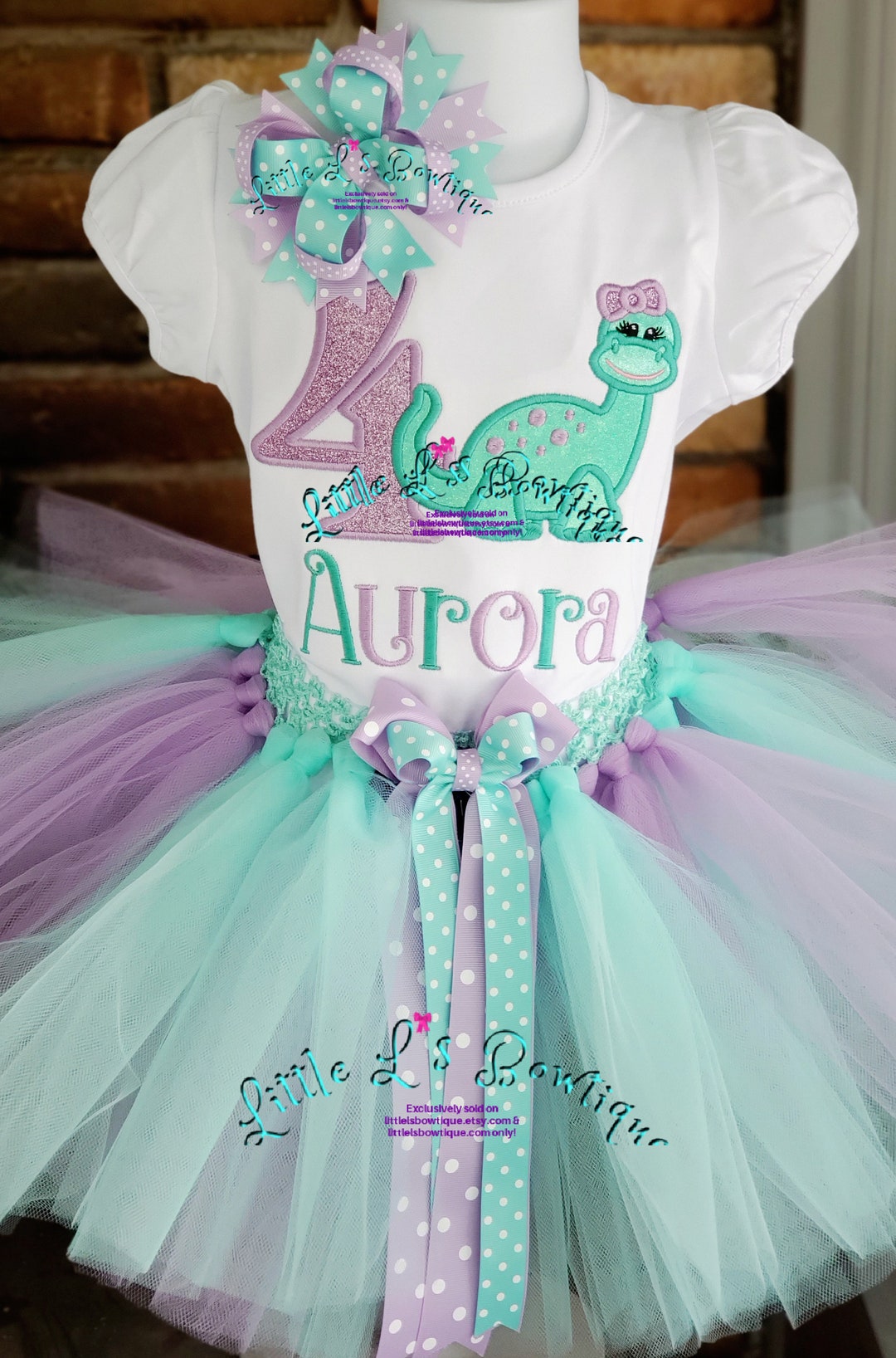 Dinosaur Birthday Tutu Set Girls,dino Birthday Tutu Set,girl Dino ...