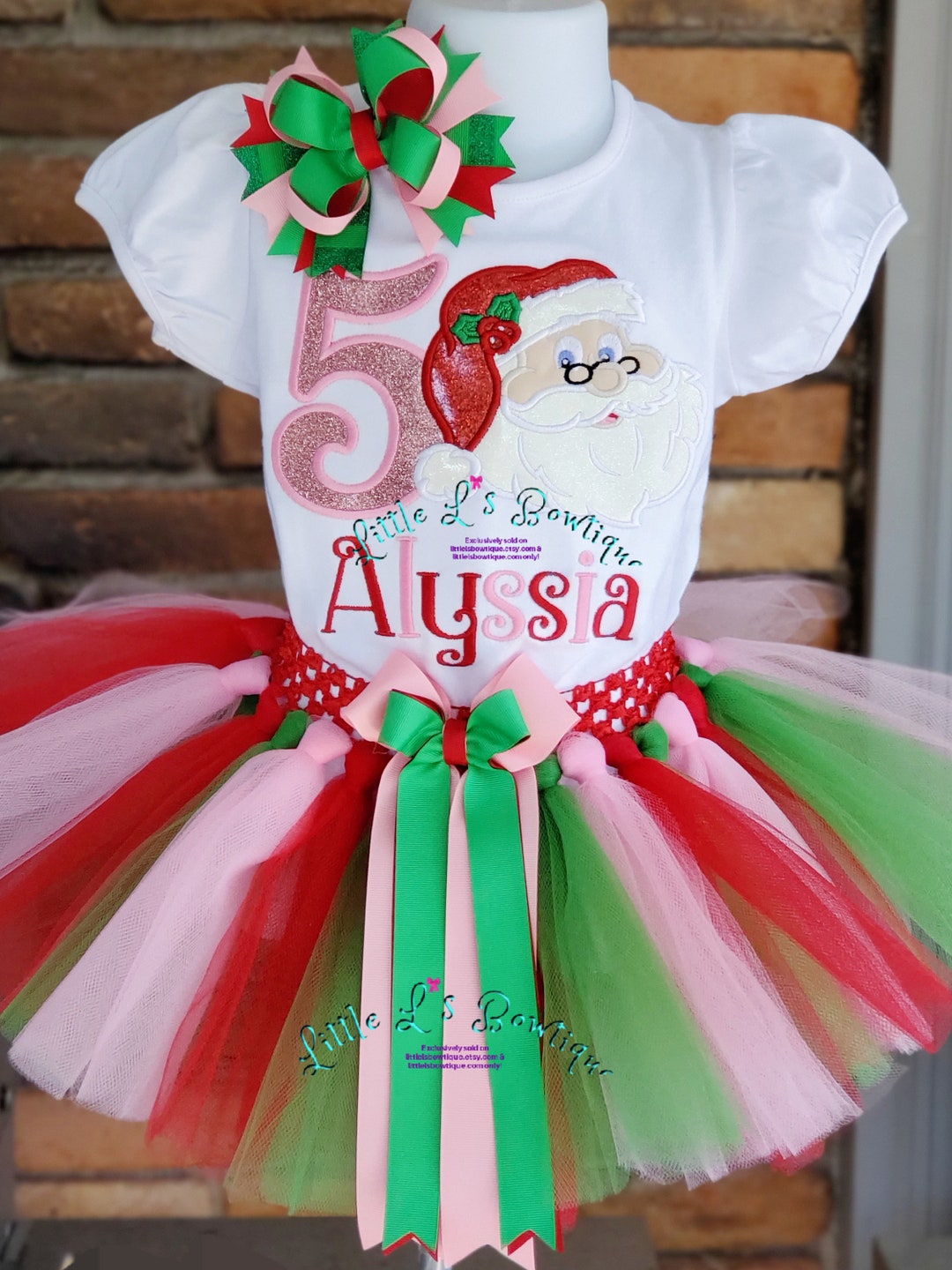 Santa Birthday Outfit, Santa Tutu Set, Santa Christmas Outfit, Ho Ho Ho ...