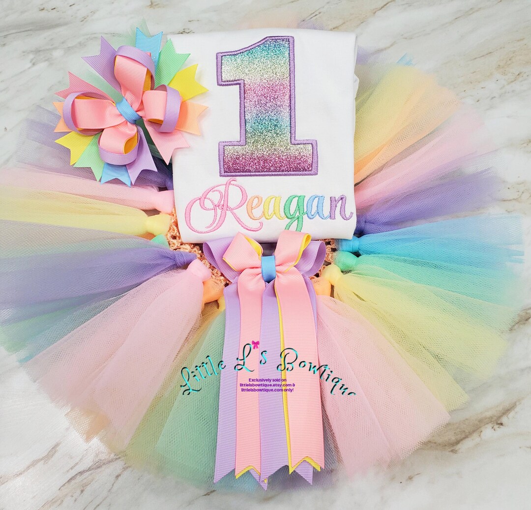 Pastel Rainbow Birthday Outfit, Pastel Birthday Outfit, Number Birthday ...