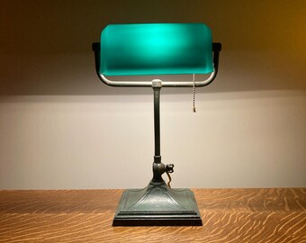 Vintage Banker's Lamp - Emeralite - Etsy