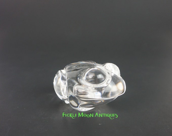 Steuben Crystal Art Glass Frog Sculpture Figurine Paperweight Hand ...