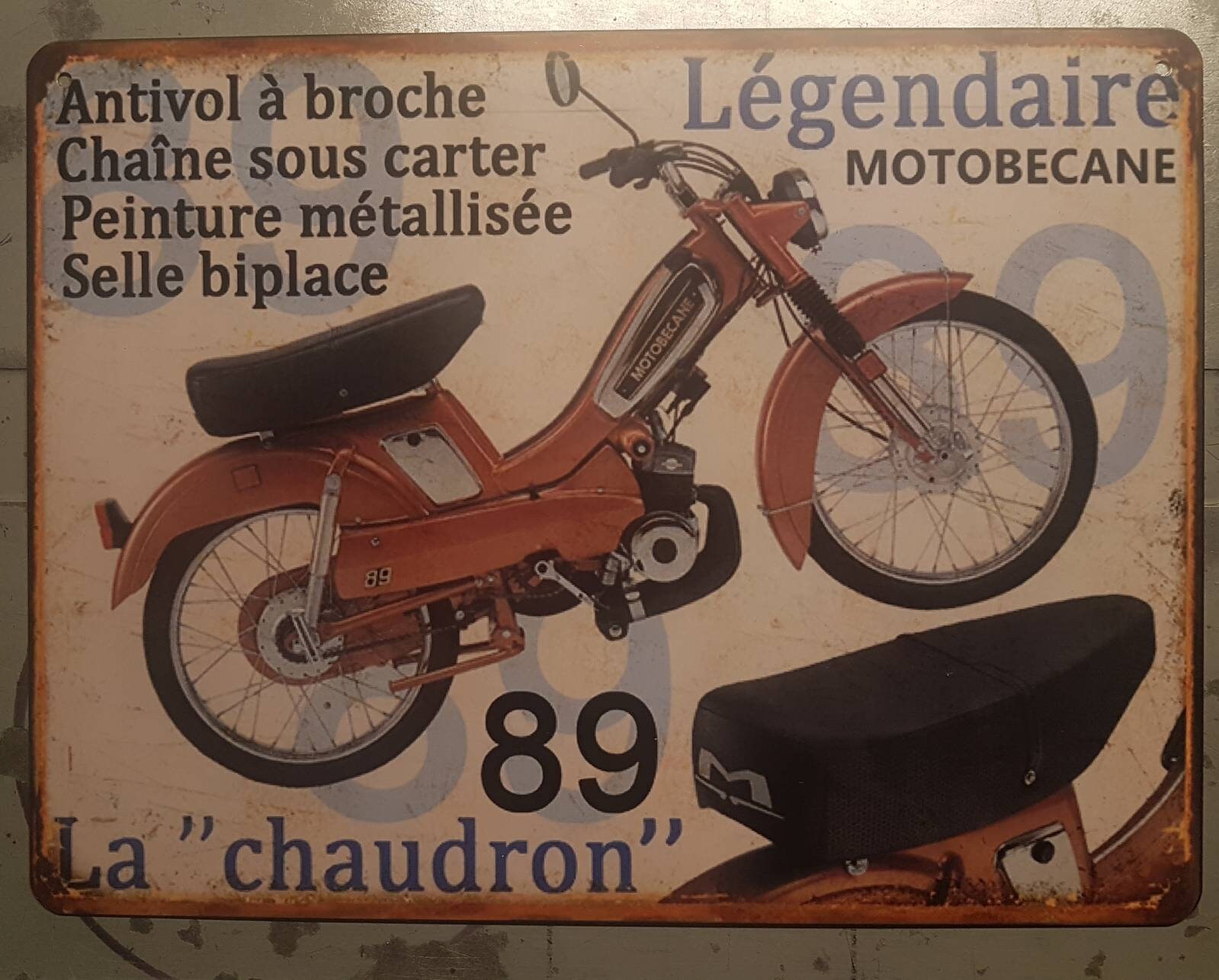 Plaque métal vintage Motobécane Mobylette AV89 - Etsy France