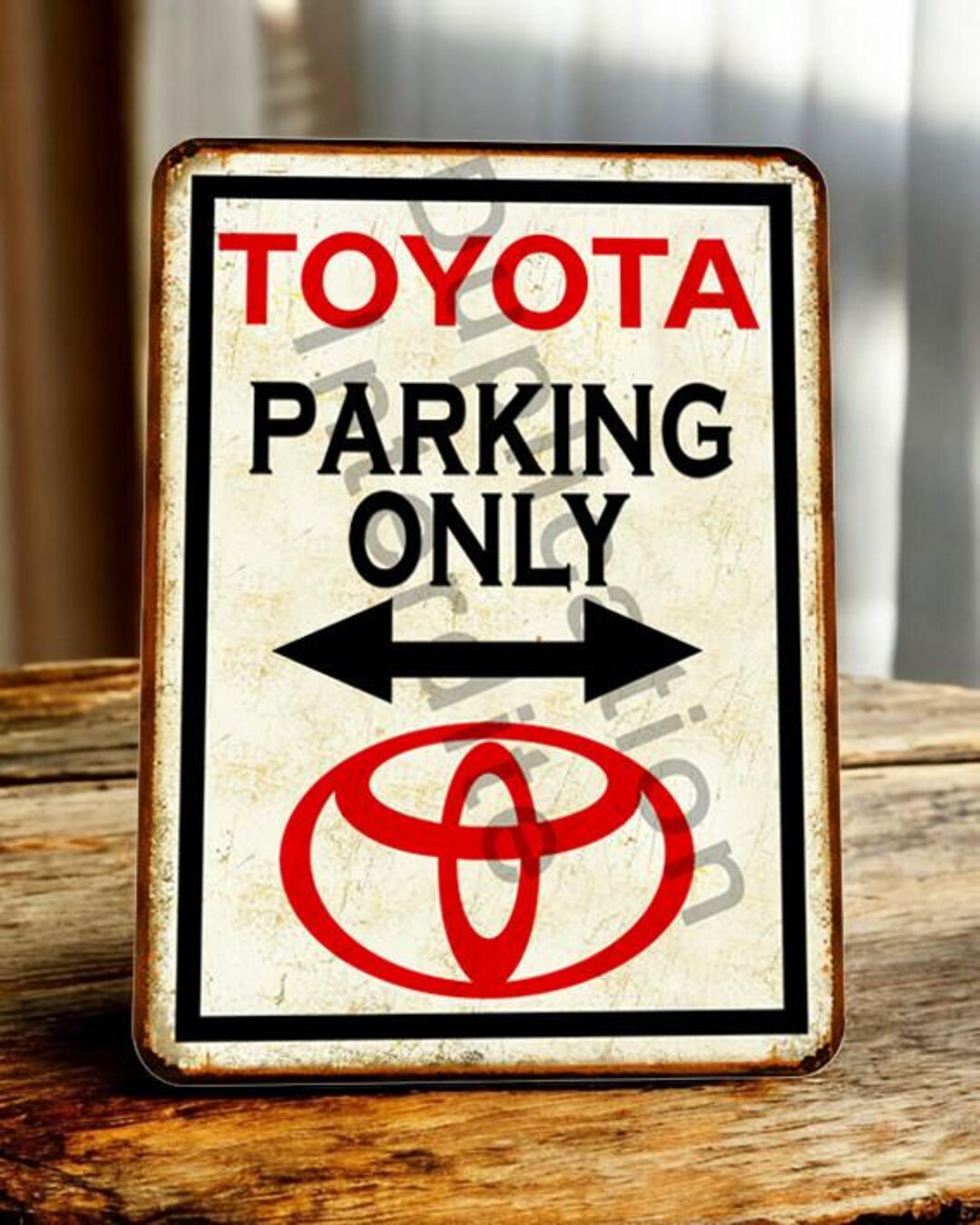 Vintage Toyota Parking Only Metal Sign - Etsy